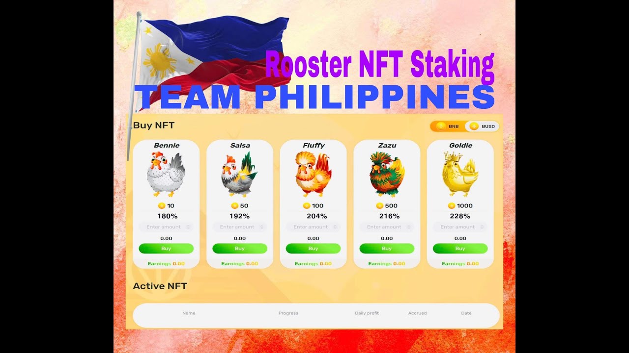Rooster NFT staking program PH - YouTube
