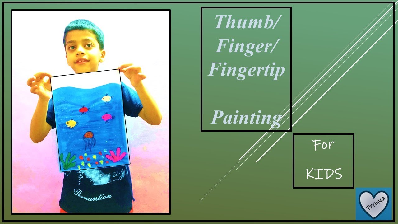 Thumb Finger Painting - Summer Camp - Activity 5 - For Kids - Easy ...