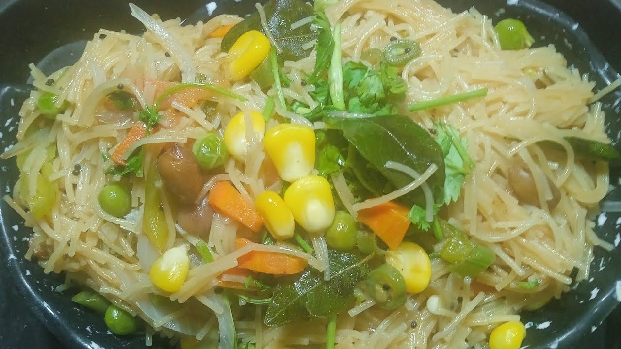 semya vegetable upma||వెజిటబుల్ సేమ్యా ఉప్మా#ashwadha_cooking-1 - YouTube