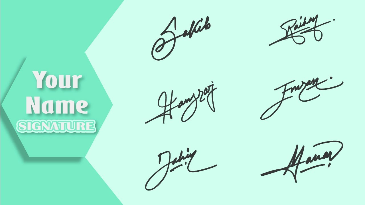 How to signature your name | Signature style of my name | The Kazis ...