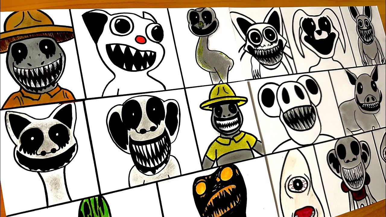 ZOONOMALY 2: All Jumpscares & Monsters | Drawing Zoonomaly Bosses - YouTube