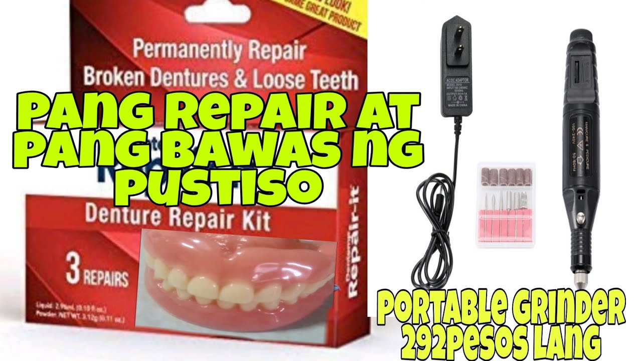 Repair Kit at pandikit sa baling pustiso, Denture Repair Kit para sa ...