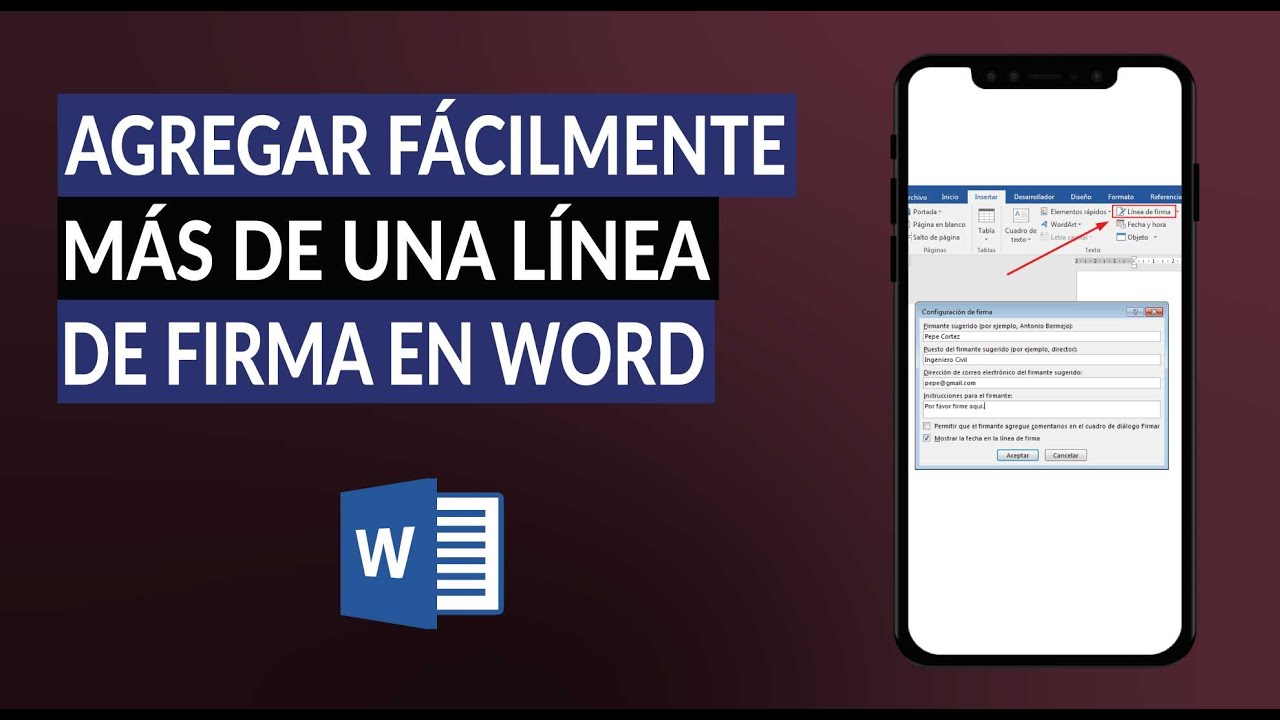Cómo Agregar más de una Línea de Firma a un Documento de Word ...