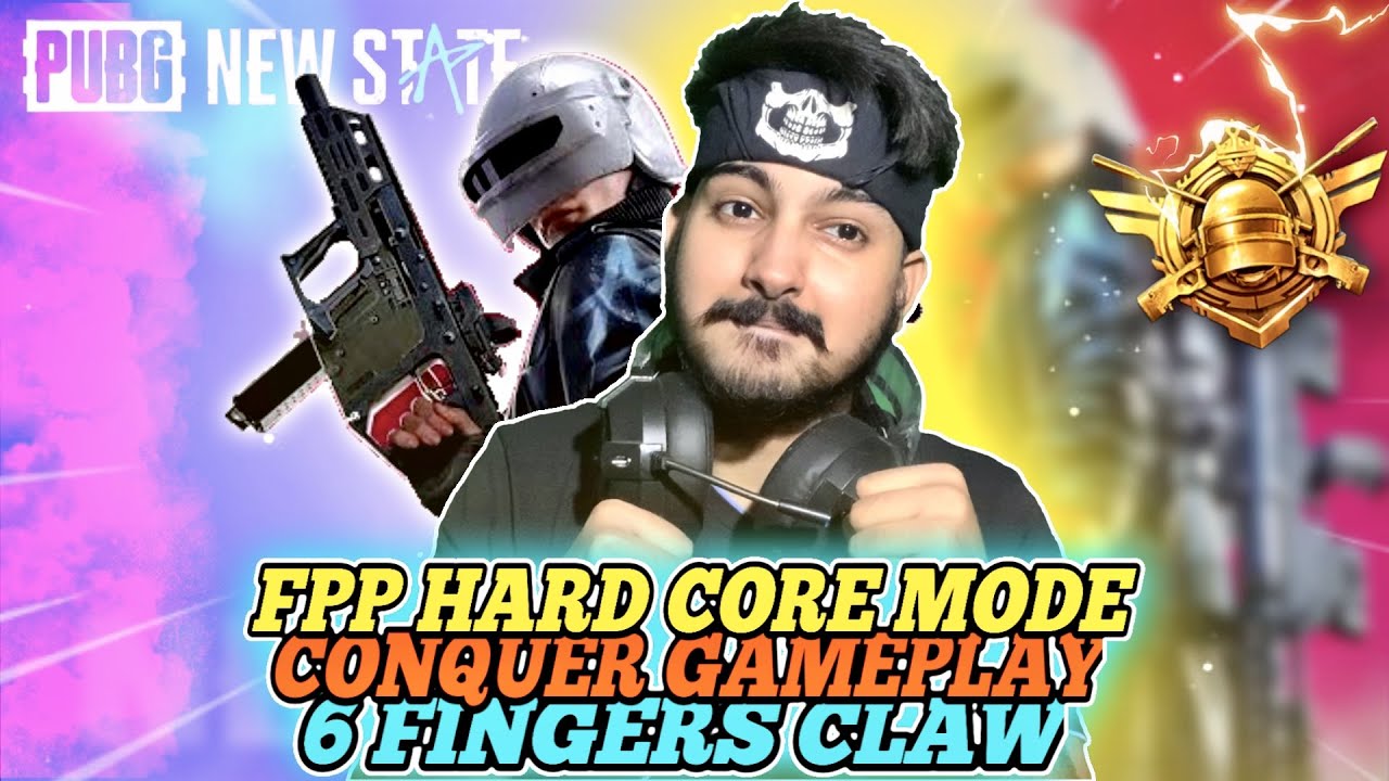 Pubg New State FPP Hardcore Conqueror Gameplay | 6 fingers + gyroscope ...