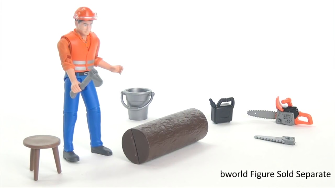 Bruder Toys Bworld Farm Logging Accessories #62601 - YouTube