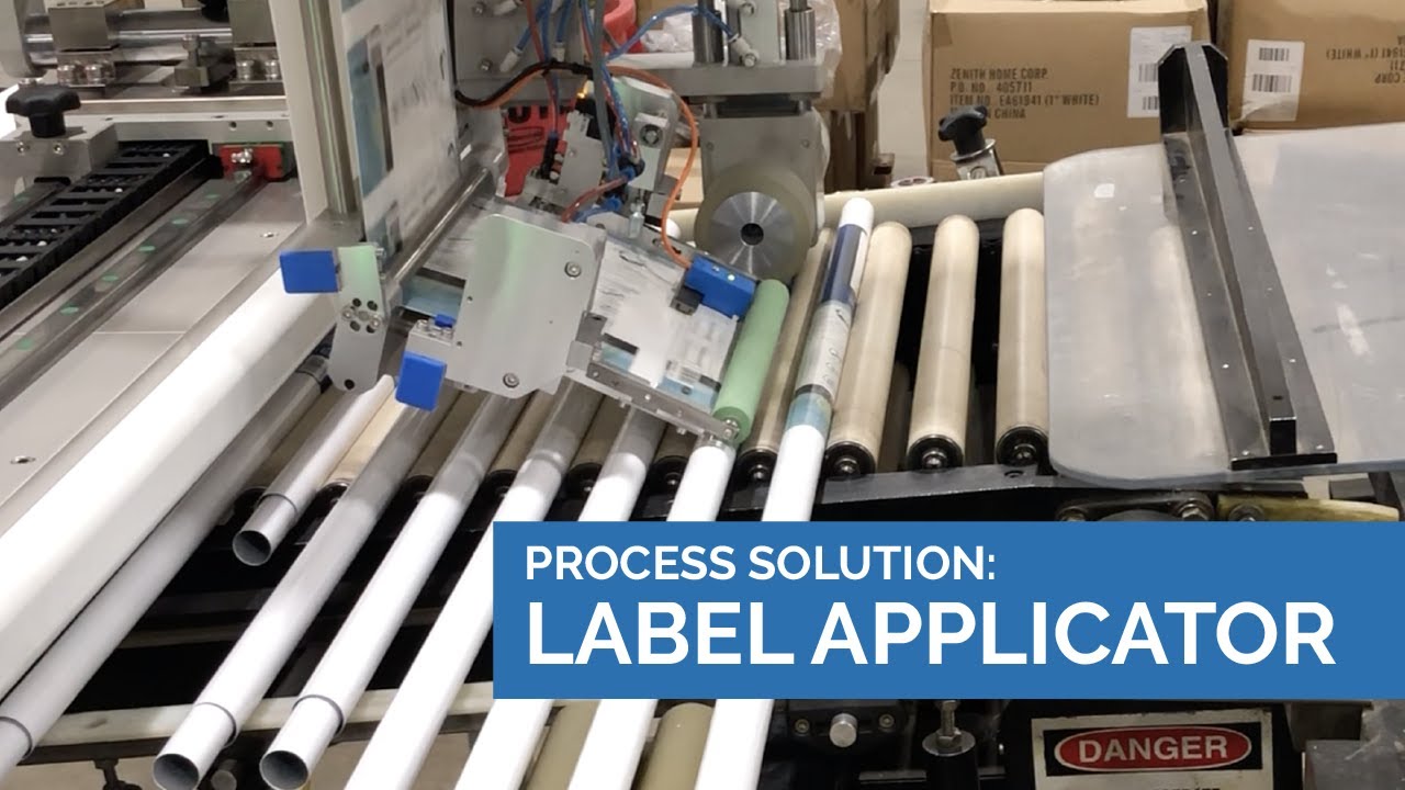 Label Applicator Process Solution - YouTube