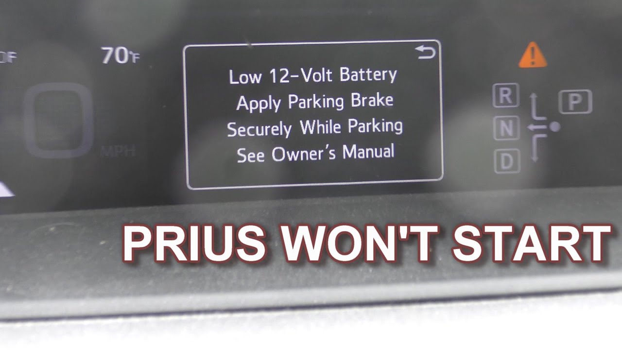 Low 12 Volt Battery Prius