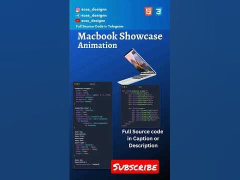 MacBook Showcase Animation using HTML CSS ⚠️Source Code Description⚠️ # ...