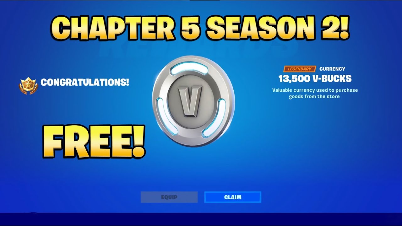 How To Get FREE VBUCKS! Chapter 5 Season 2! (easy method) - YouTube