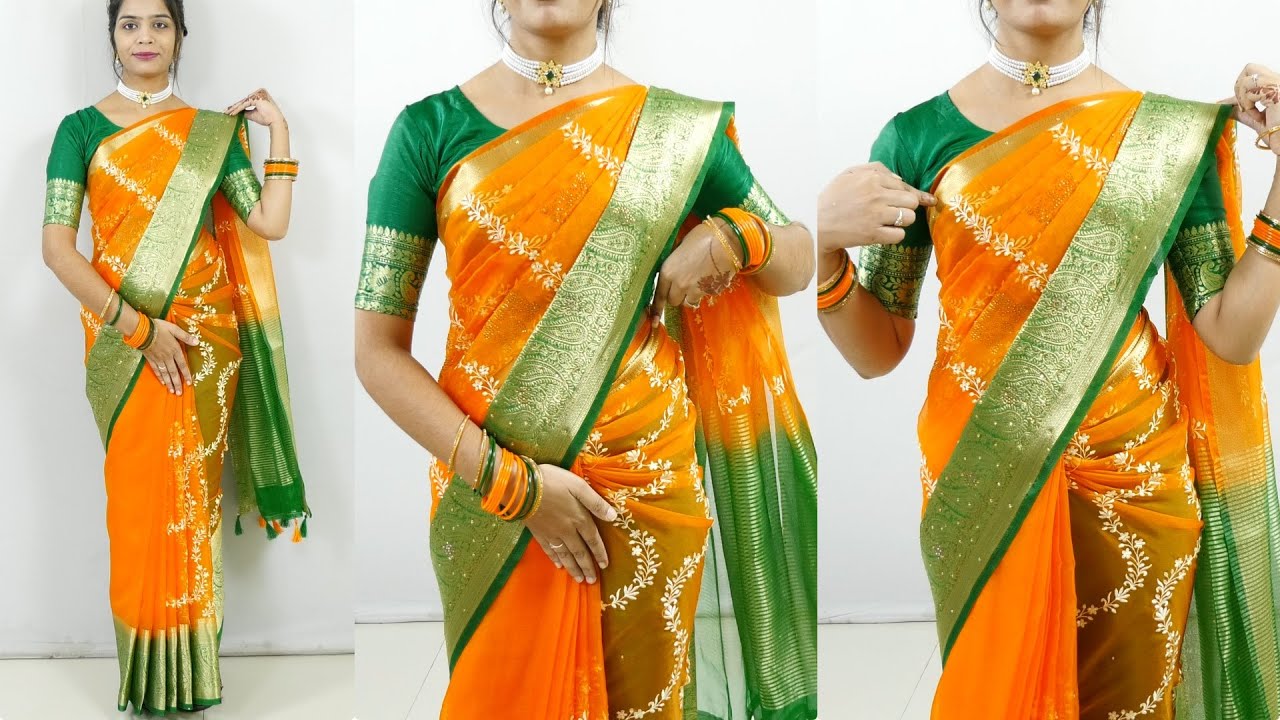 Wear a saree with perfect pleats | Easy tricks for saree draping | New ...