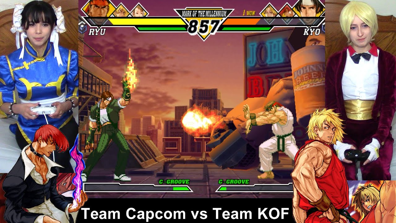 Cosplay Retas - Ryu, Ken y Chun-Li vs Kyo, Iori y King | CVS2 - YouTube