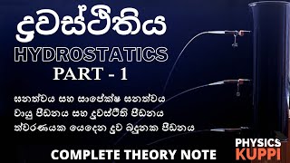 AL Physics in Sinhala ද්‍රවස්ථිතිය (Hydrostatics) Part-... | Doovi