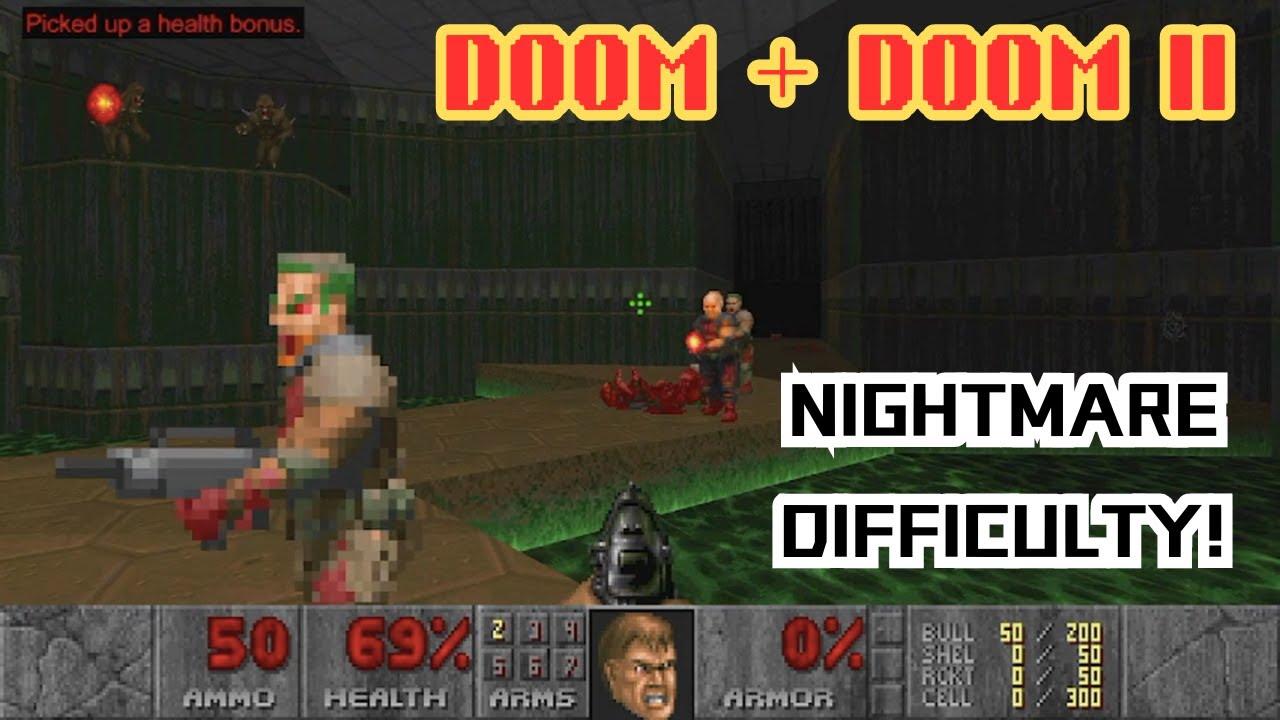 DOOM + DOOM II - Nightmare Difficulty - Level 1 DOOM - Speedrun - YouTube