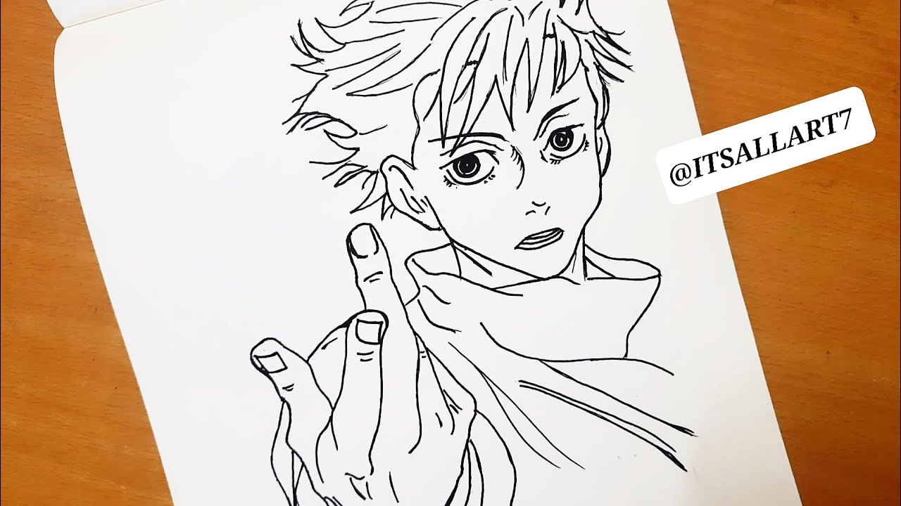 Drawing - Yuta// 🌚speed drawing - Yuta// how to draw Yuta #jjk - YouTube