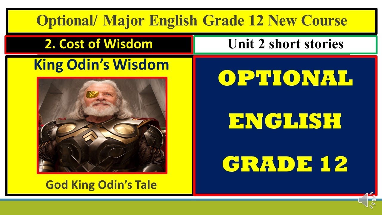 King Odin's Wisdom, a story lesson 2 of unit 2 optional English grade ...
