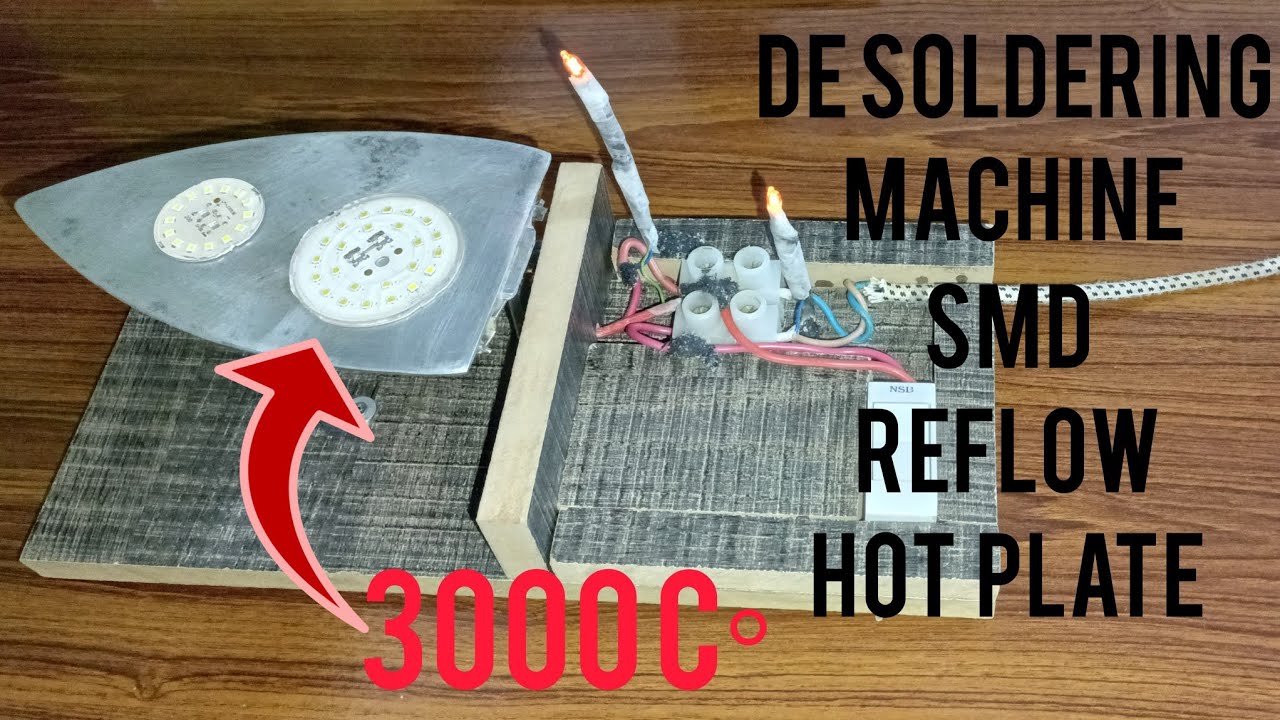 Today I made De Soldering Machine SMD Reflow Hot Plate with old iron ...