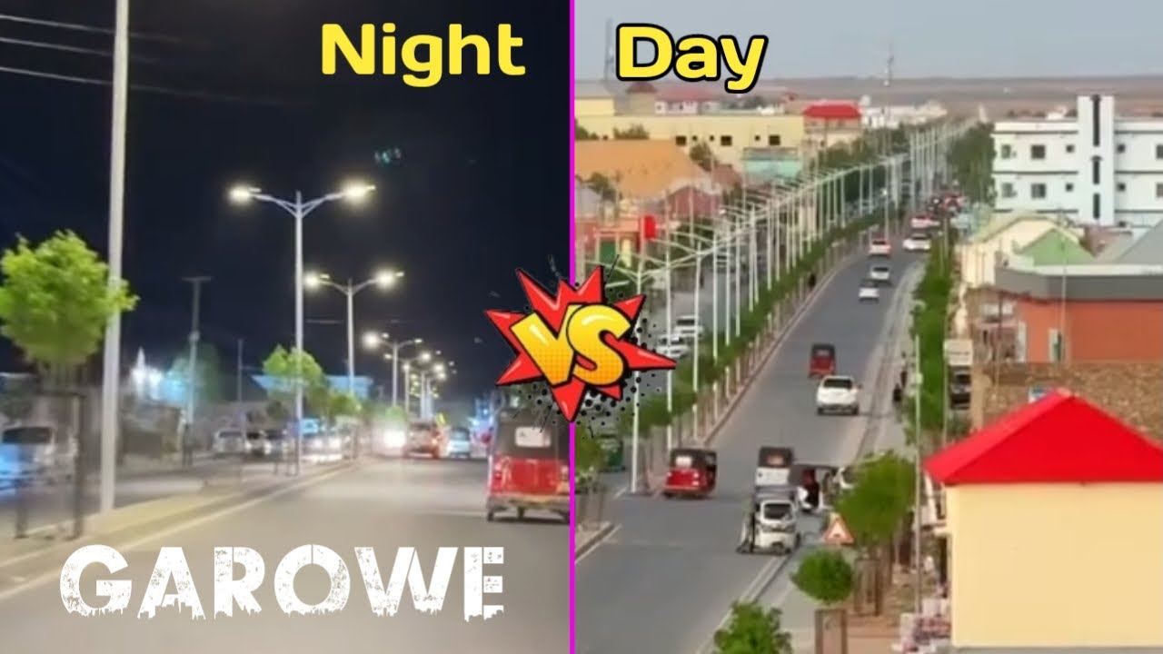 Garowe city New Road | Day & Night view | Garowe 2024 | Puntland ...