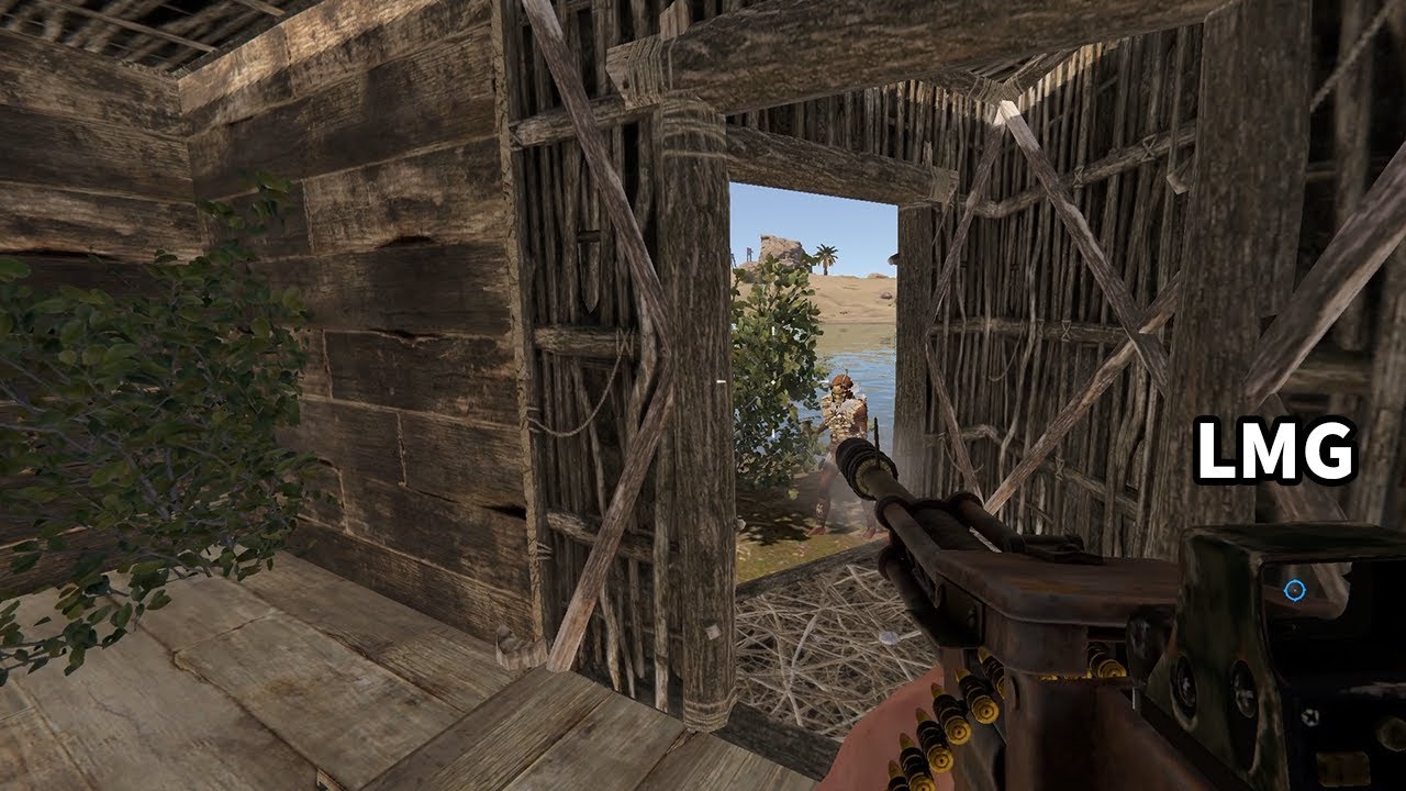 LMG 1자루 들고 사막에서 혼자 살아남기 - RUST - YouTube