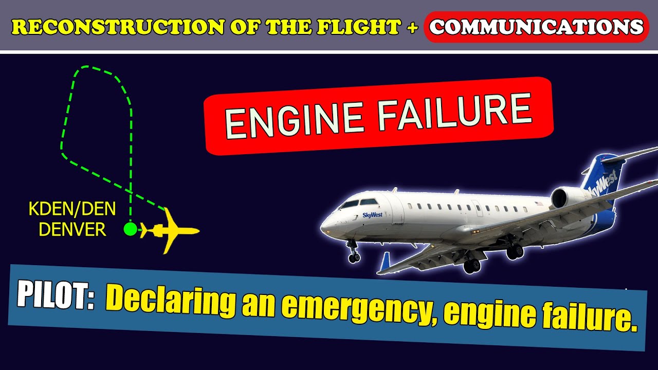 ENGINE FAILURE on take-off. EMERGENCY return | SkyWest CRJ-200 | Denver ...