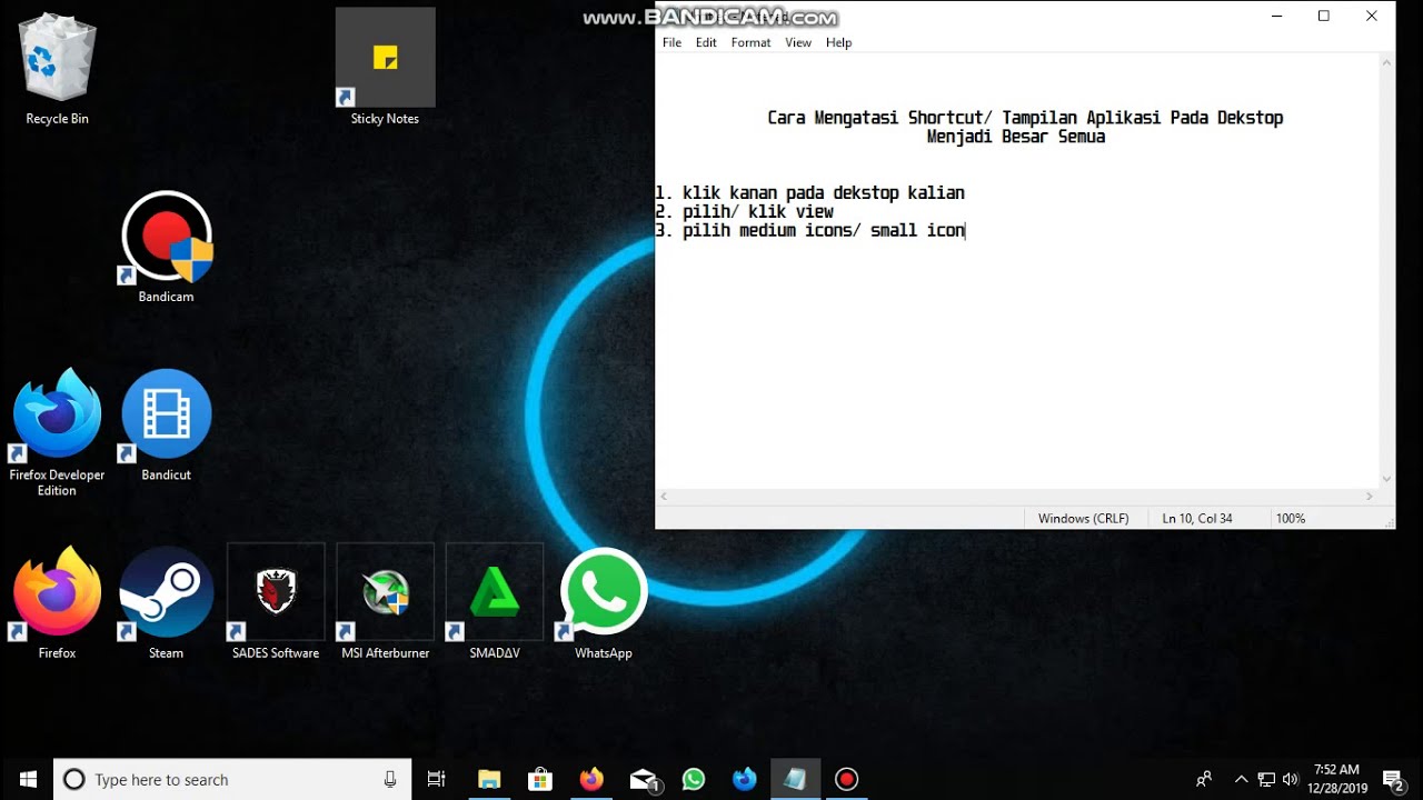 Cara Mengatasi Shortcut/ Tampilan aplikasi pada dekstop menjadi besar ...