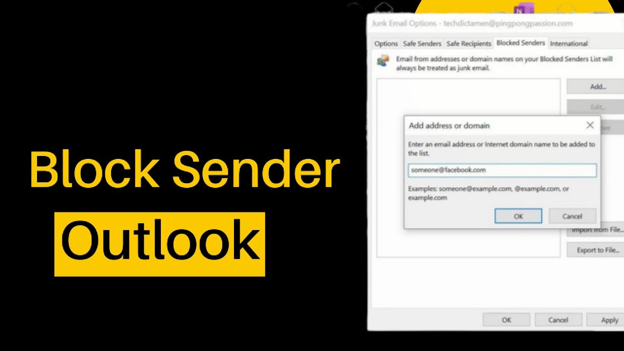 How to block emails outlook app | Block email in particular sender ...