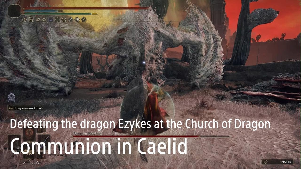 ELDEN RING, NG+5: Defeating the dragon Ezykes at the Church of Dragon ...