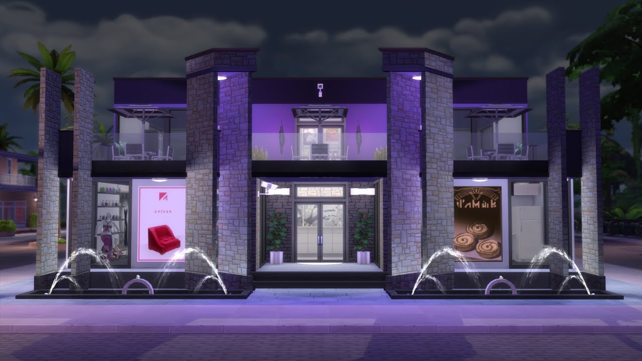 Sims 4 small retail store Upgrade 1 - YouTube