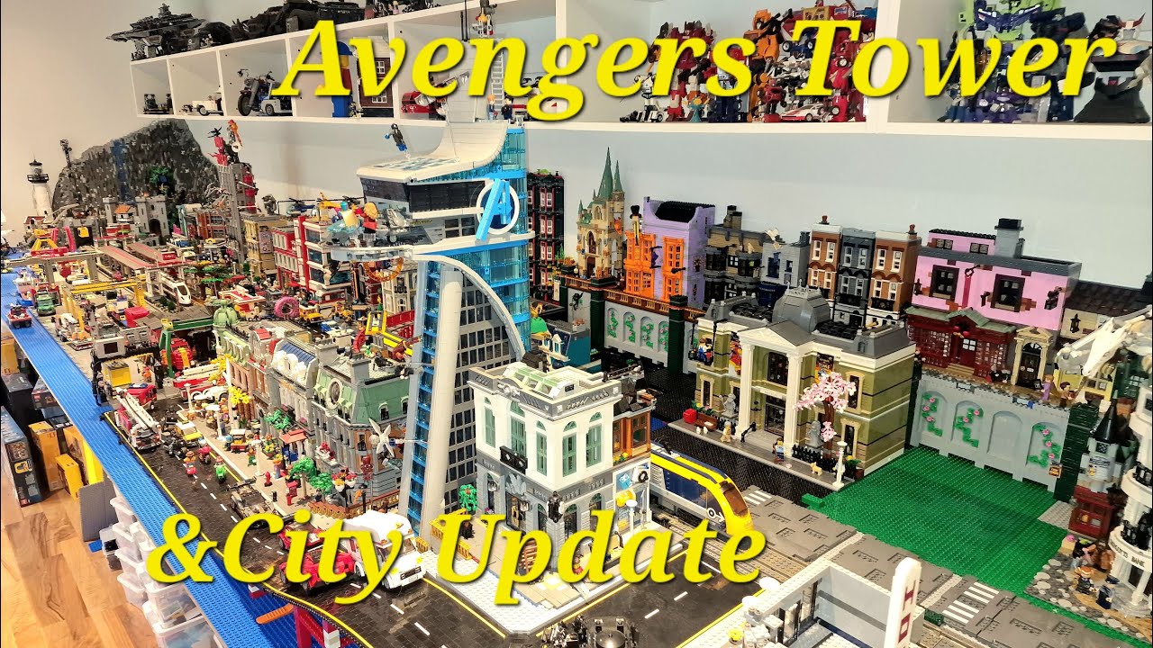 HUGE Lego City Room Tour 03 - Complete Tour of the Lego Room new builds ...