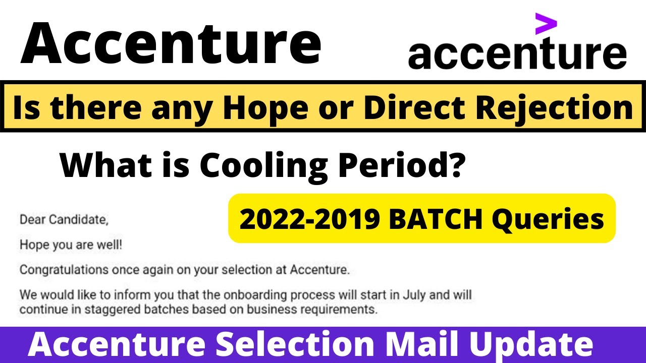 Accenture Selection Mail Update |Is there any Hope or direct Rejection ...