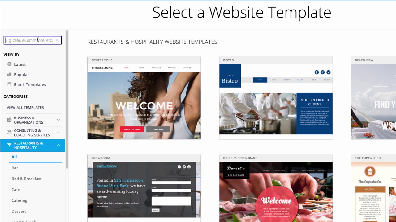 Jumpstart Your Website: Choosing a Template - YouTube