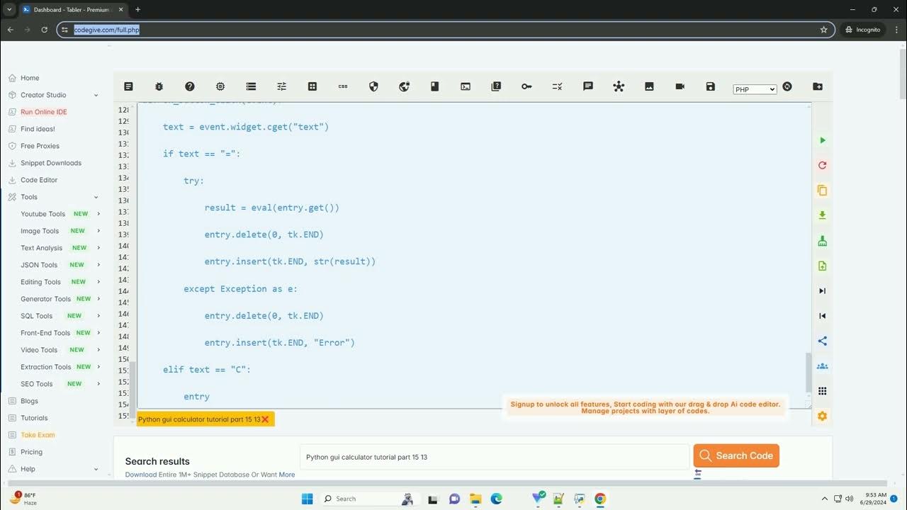Python gui calculator tutorial part 15 13 - YouTube