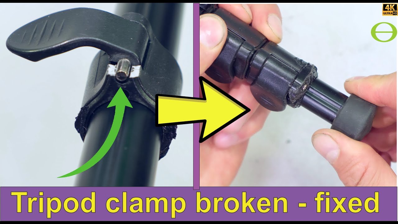 Plastic clamp on video tripod broken - fixed with plastic welding ...
