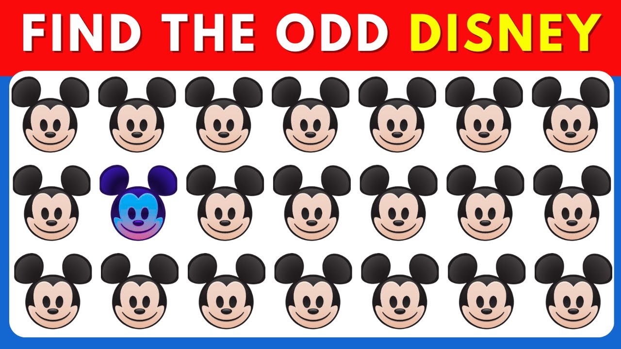 Spot the Odd One Out Disney Emojis 👸🧐 Disney Edition - YouTube