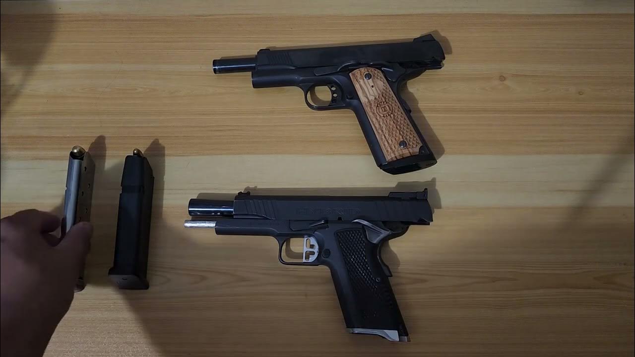 1911 Single Stack vs 1911 Double Stack/Hi-Cap - YouTube
