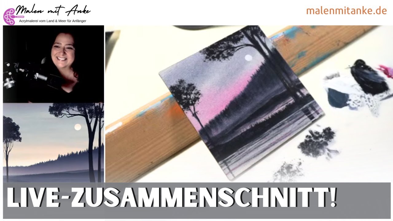 Leicht eine SCHÖNE Landschaft malen lernen | Schritt für Schritt ...