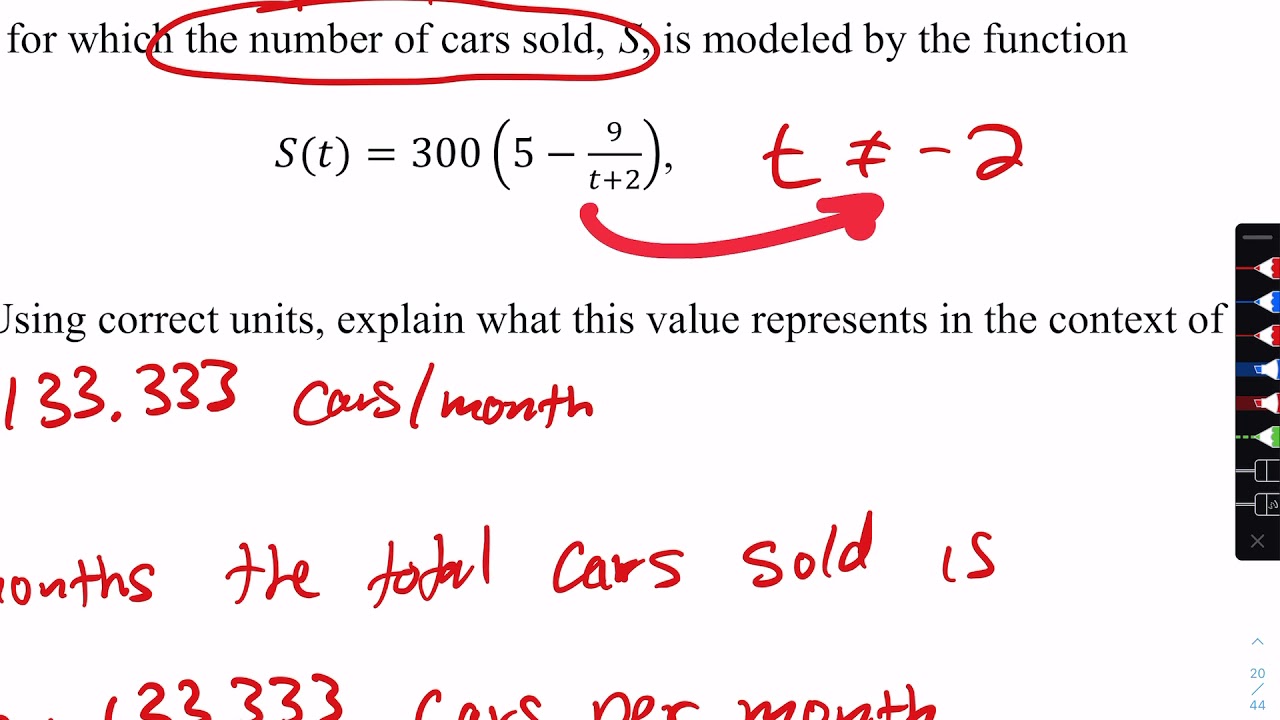 AP Calculus AB Given an equation, find the ARC, instantaneous rate of ...