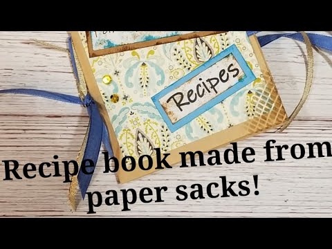 Paper bag recipe book DIY | Handmade recipe book #papercrafts - YouTube