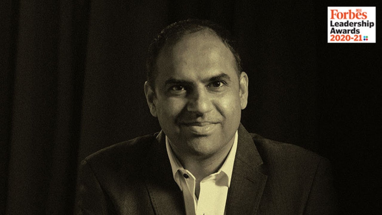 Prashant Warier, CEO & co-founder of Qure.ai, accepts the FILA 2021 for ...