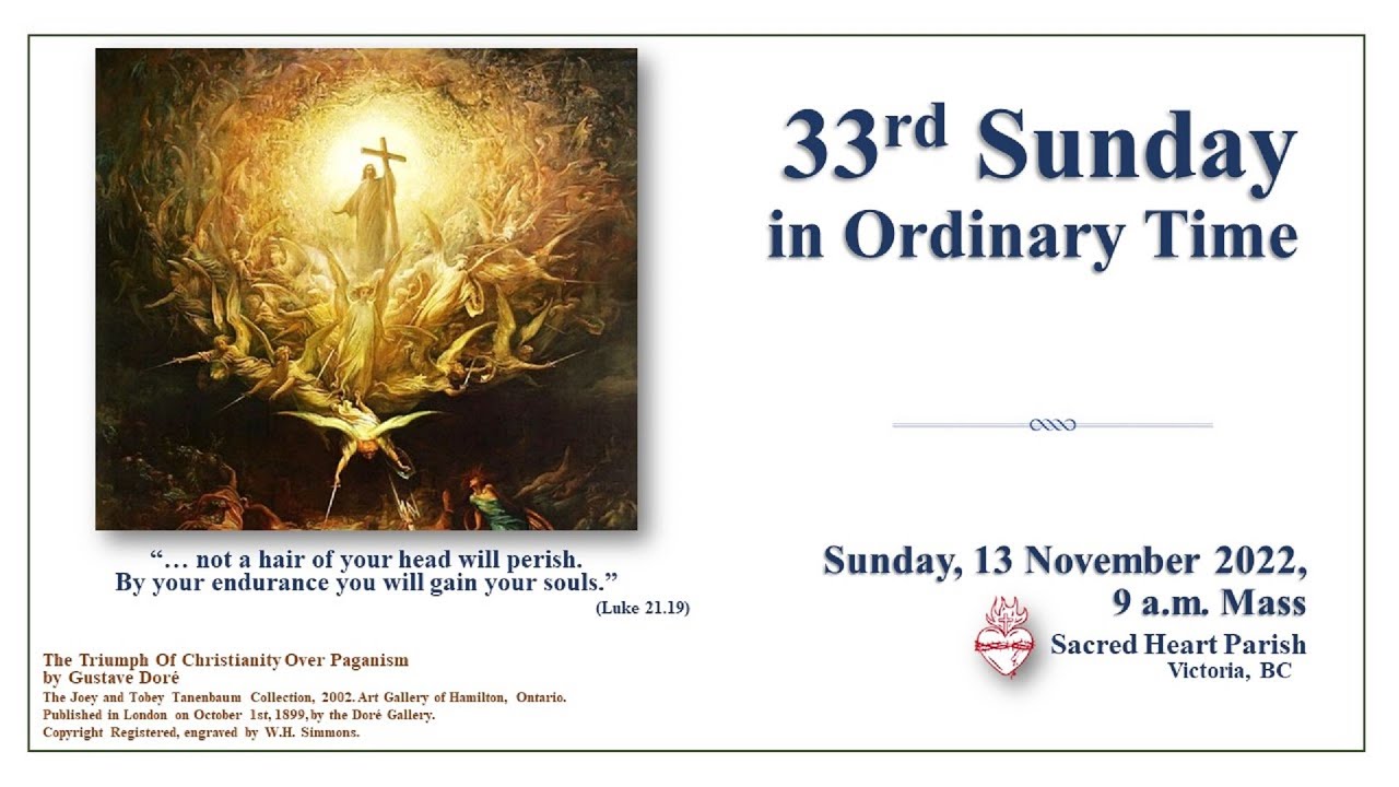 33rd Sunday in Ordinary Time (Sunday, 13 November 2022, 9 a.m.) - YouTube