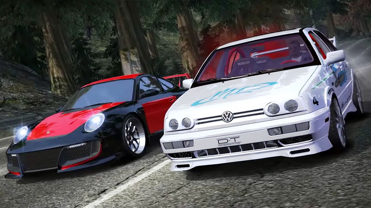 Rose Largo's Porsche 911 GT2 vs Jesse's Volkswagen Jetta (NFS MW) - YouTube