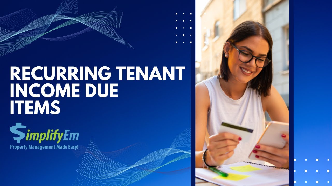 Recurring Tenant Income Due Items - YouTube