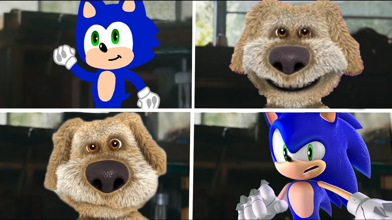 Sonic The Hedgehog Movie - TALKING BEN Vs Sonic Prime All Designs ...
