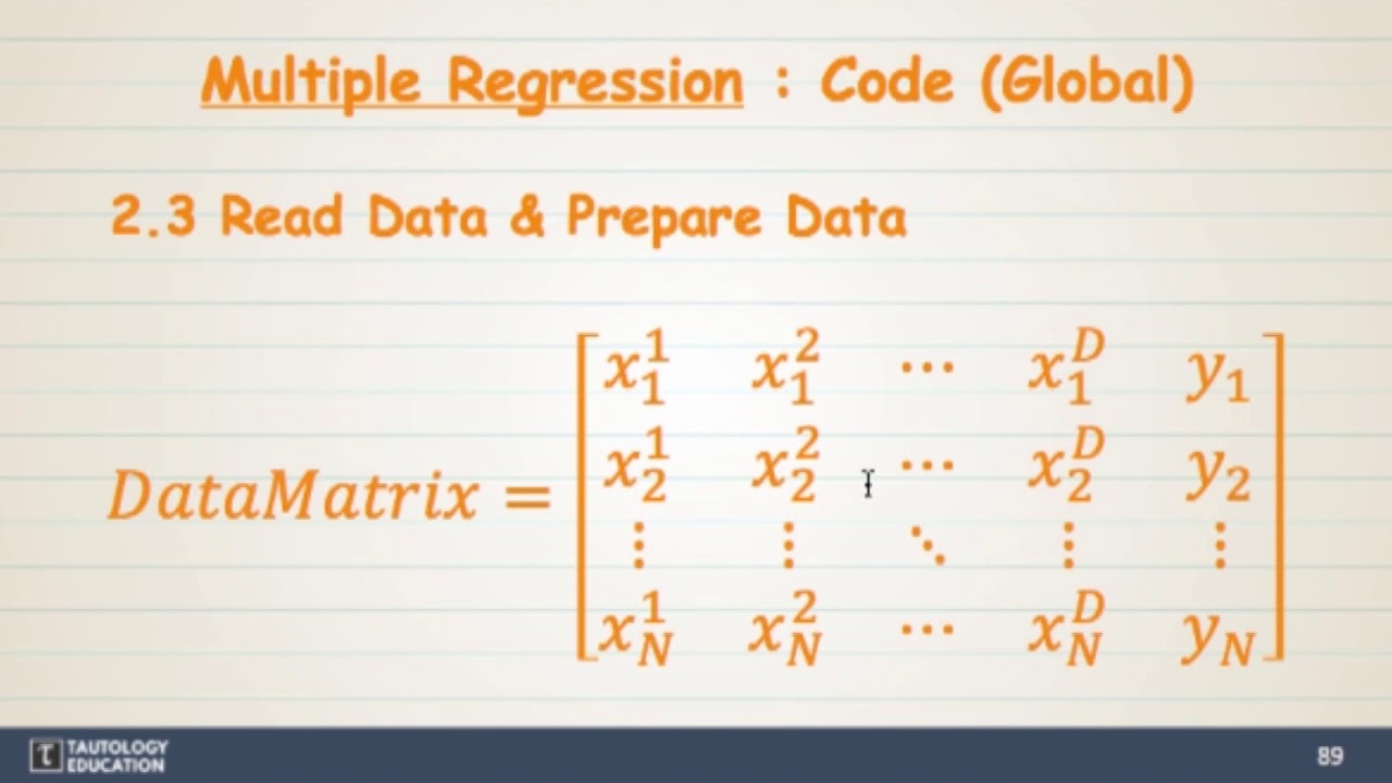 12 Multiple Regression: Code: Read Data & Prepare Data - YouTube