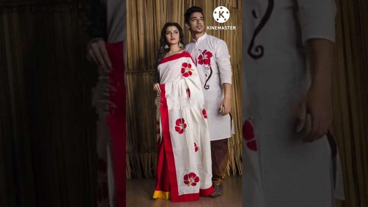 Pure cotton applique couple set (Saree and Punjabi/kurta) Punjabi ...
