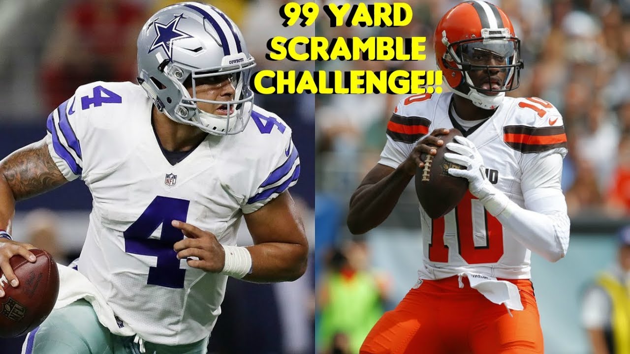 WHO CAN GET A 99 YARD QB SCRAMBLE?!? DAK PRESCOTT VS RG3!! SO CLUTCH ...