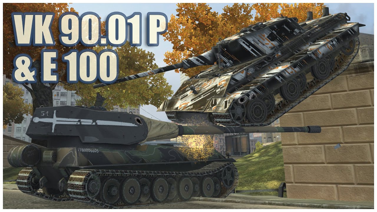 VK 90.01 (P), E 100 & Waffenträger auf Pz. IV • WoT Blitz Gameplay ...