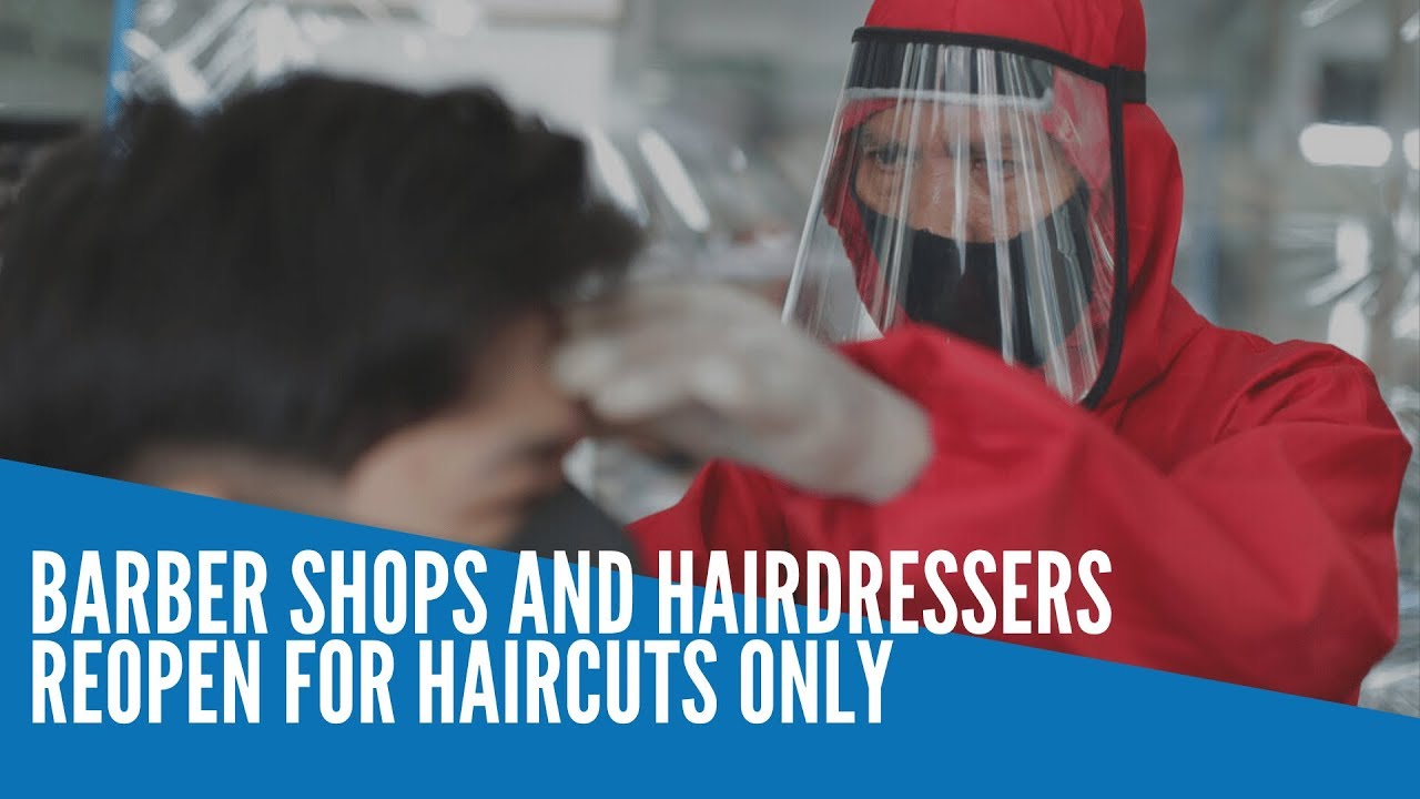 Barber shops and hairdressers reopen for haircuts only - YouTube