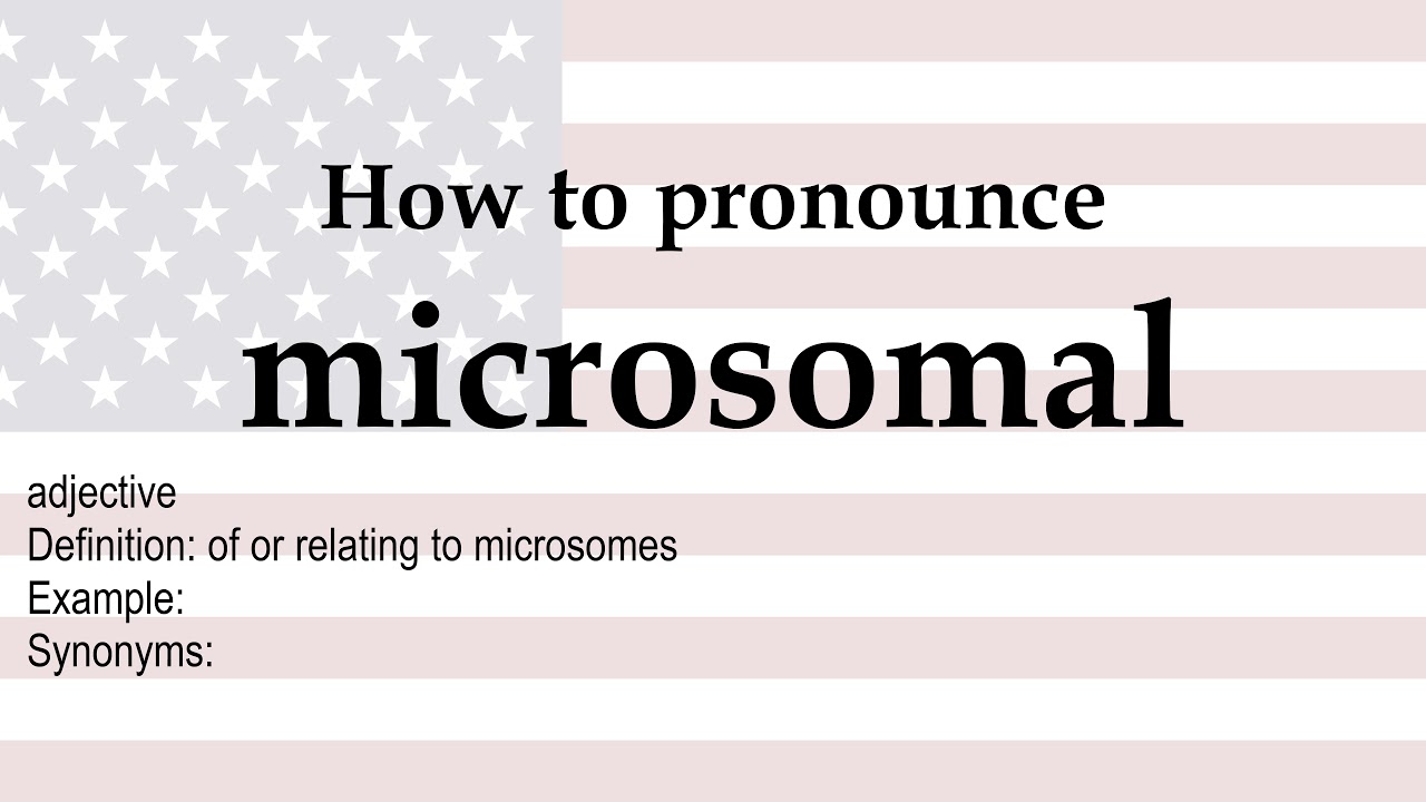 How to pronounce 'microsomal' + meaning - YouTube