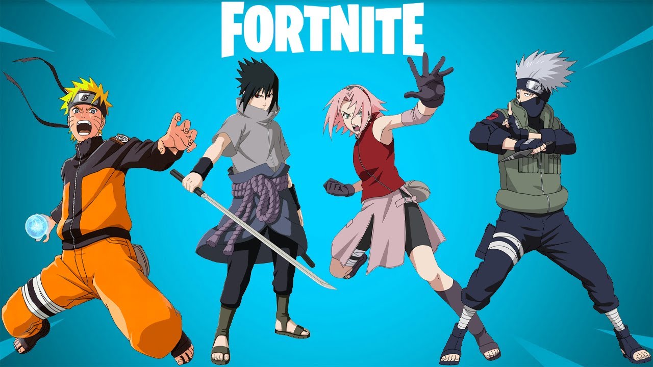 OFFICIAL FORTNITE X NARUTO SKINS!! (Naruto, Sasuke, Sakura, Kakashi ...
