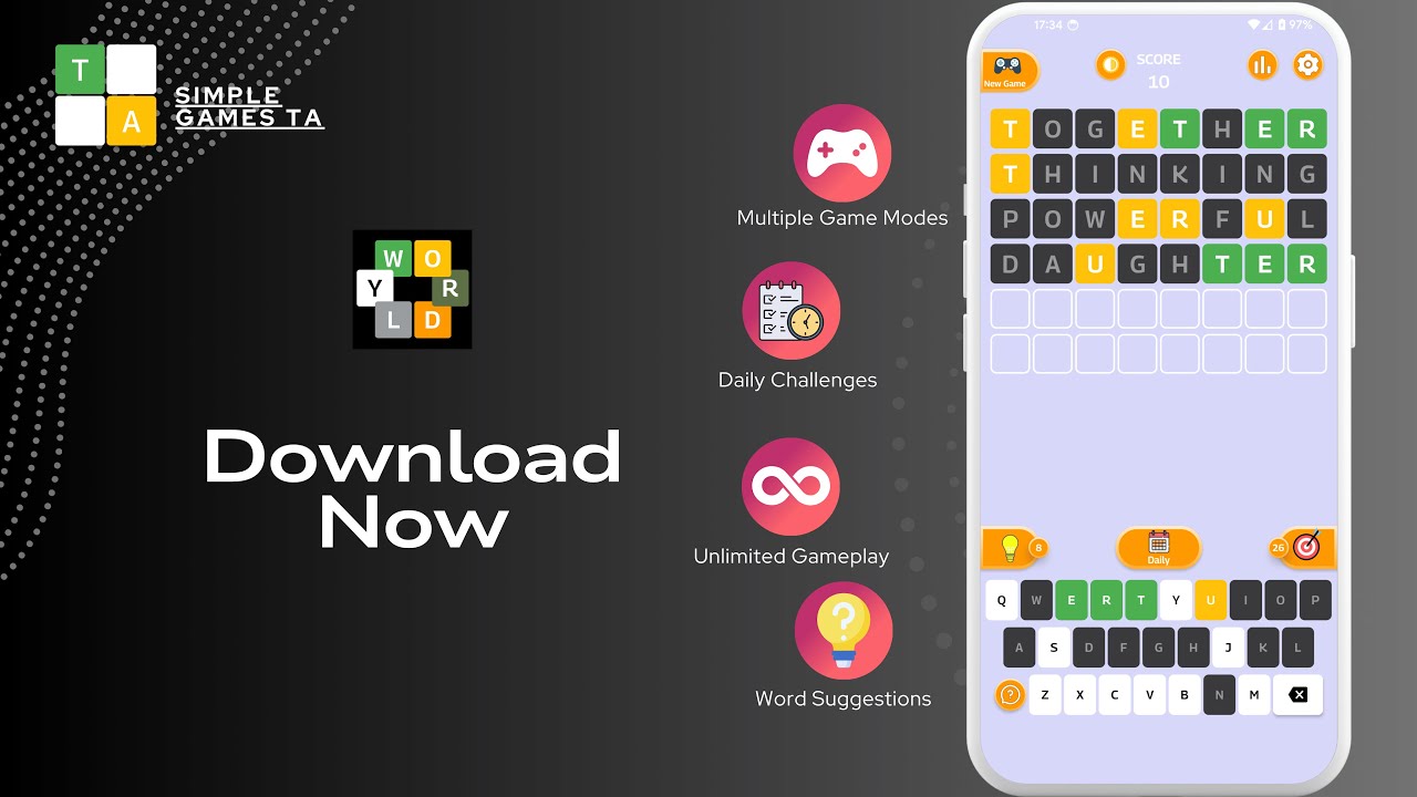 Wordly - Wordle unlimited Daily Puzzles, Multiple Game Modes 4 to 12 ...